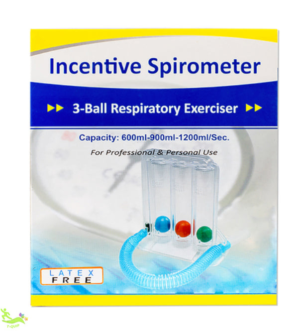 SPIROMETER 3-BALL RESPIRATORY EXERCISER – T QUIP